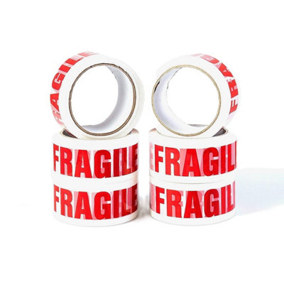 Fragile Packing Tape (Single Roll) - 48mm x 66M Strong Box Sealing All ...