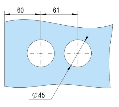 Frame profile in two parts, stainless steel colour E4/C31