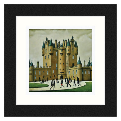Framed and Mounted Glamis Castle Print. In the Lowry Style. 31.5cm ...