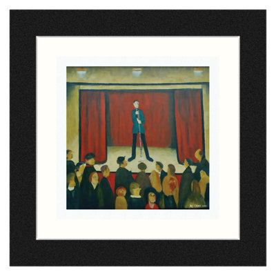 Framed and Mounted Stand Up Comedian Print. In the Lowry Style. 31.5cm ...