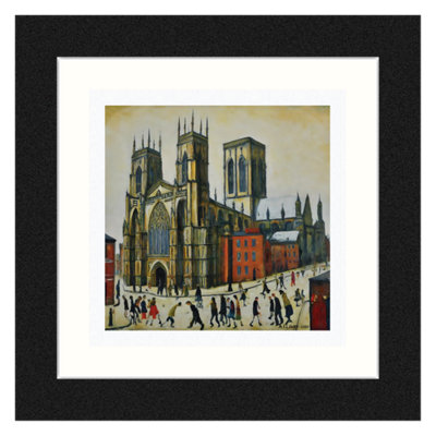 Framed and Mounted York Minster Print. In the Lowry Style. 31.5cm ...