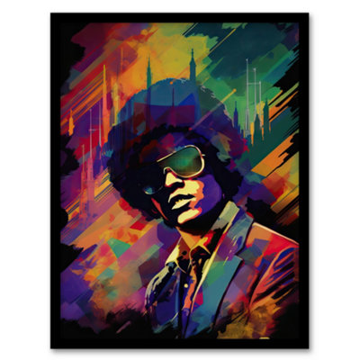 Framed Wall Art Motown Music Singer Vibrant Conceptual Artwork With ...