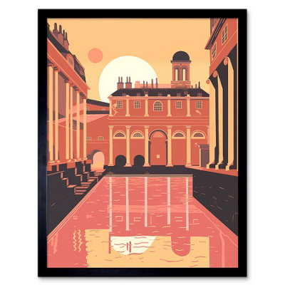 Framed Wall Art Roman Baths Georgian Architecture - 12X16 inch