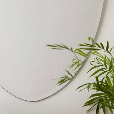 Frameless Asymmetric Irregular Shape Beveled Tear Drop Wall Mirror ...