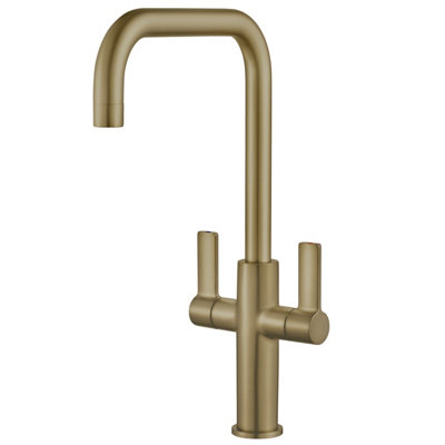 Francis Jeroni Horizontal Spout Two Handle Antique Brass Mono Kitchen ...
