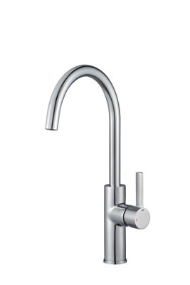 Francis Jeroni Swan Spout One Handle Chrome Cold Open Mono Kitchen ...