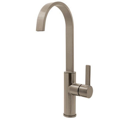 Francis Jeroni Swept Spout One Handle Brushed Nickel Cold Open Mono ...