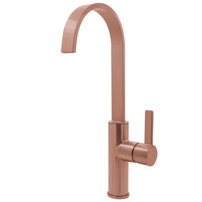 Francis Jeroni Swept Spout One Handle Copper Cold Open Mono Kitchen ...