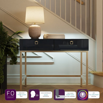 FRANK OLSEN LYRA CONSOLE TABLE MIDNIGHT ONYX