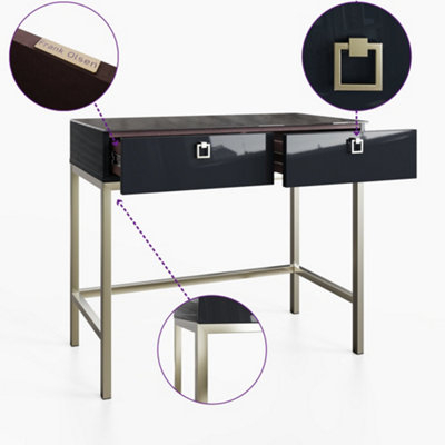 FRANK OLSEN LYRA CONSOLE TABLE MIDNIGHT ONYX