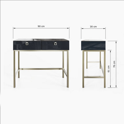 FRANK OLSEN LYRA CONSOLE TABLE MIDNIGHT ONYX