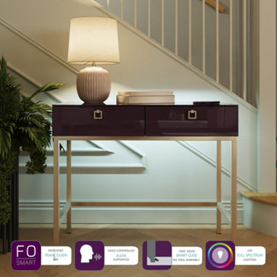 FRANK OLSEN LYRA CONSOLE TABLE MIDNIGHT PURPLE | DIY at B&Q