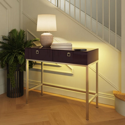 FRANK OLSEN LYRA CONSOLE TABLE PLUM BLACK