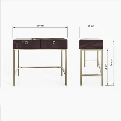 FRANK OLSEN LYRA CONSOLE TABLE PLUM BLACK
