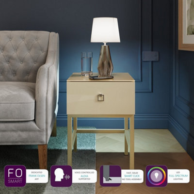 FRANK OLSEN LYRA LAMP TABLE ALABASTER