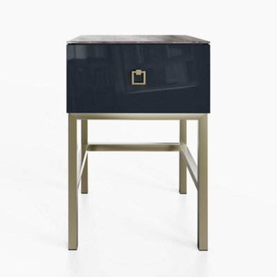 FRANK OLSEN LYRA LAMP TABLE MIDNIGHT ONYX