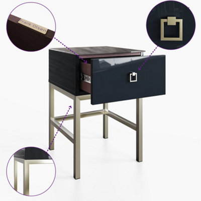 FRANK OLSEN LYRA LAMP TABLE MIDNIGHT ONYX