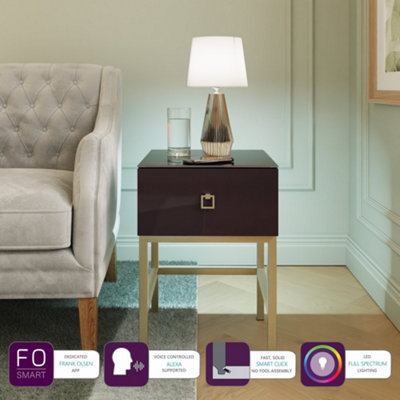 FRANK OLSEN LYRA LAMP TABLE PLUM BLACK