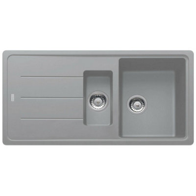 Franke Basis BFG651 1.5 Bowl Granite Composite Kitchen Sink with Waste ...
