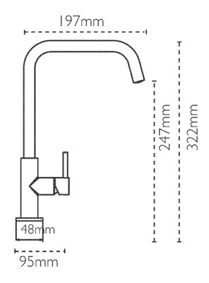 Franke Carron Phoenix Orla Chrome Deck Mounted Single Lever Kitchen ...