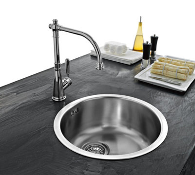 Franke Rambla Stainless Steel Round Kitchen Inset Sink, Easy To Clean ...