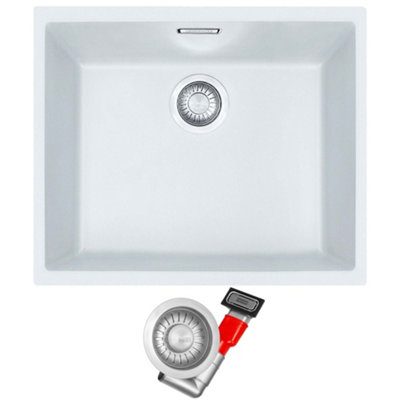 Franke Sirius 1.0 Bowl White Undermount Kitchen Sink & Tectonite ...