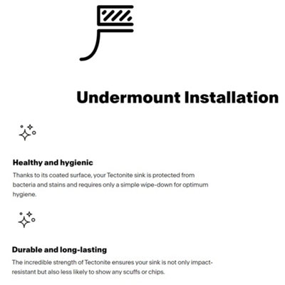 Franke Sirius 1.0 Bowl White Undermount Kitchen Sink & Tectonite Surface