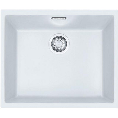 Franke Sirius SID110-50PW 1.0 Bowl Tectonite Undermount White Kitchen ...