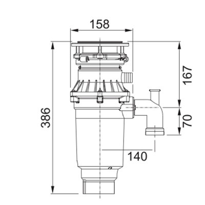Franke TE-75S Bio Shield 3/4 HP Kitchen Sink Food Waste Disposal Unit