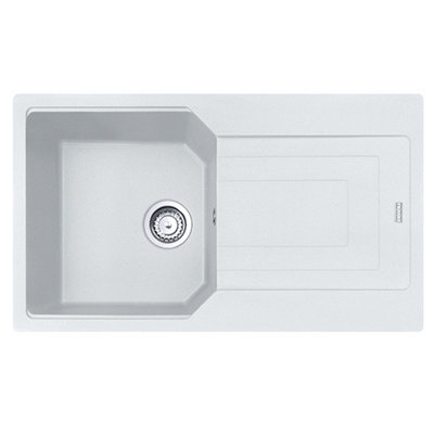 Franke UBG 611-86 Polar White Urban Single Bowl Inset Granite Sink 86cm