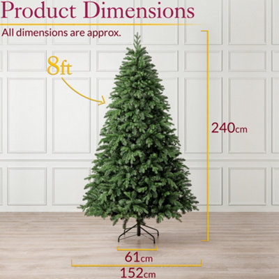 Fraser Fir Artificial Christmas Tree Full Bodied Bushy Decoration with ...
