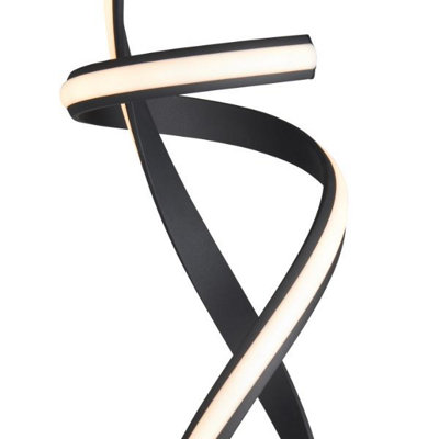 Fraser LED Matt Black Floor Lamp | DIY at B&Q