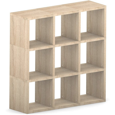 Free Standing Cube Shelving 9 Step Oak | DIY at B&Q