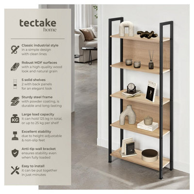 Free-standing presentation shelf Westport 62x24x165.5cm with 5 shelves ...