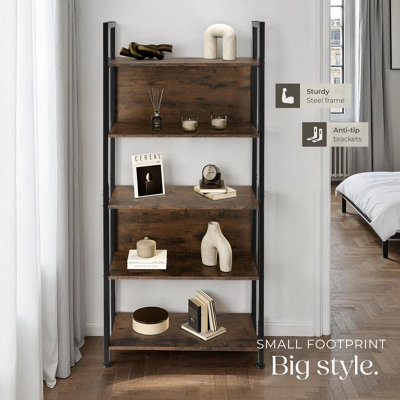 Free-standing presentation shelf Westport with 5 shelves - Industrial ...