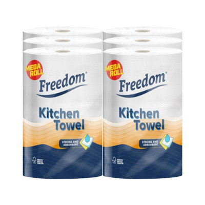 Freedom Rhino Jumbo Luxury Kitchen Towel Rolls, Super Strong ...