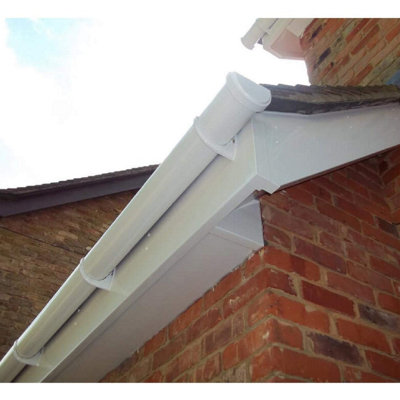 FreeFlow 4 x White Half Round Fascia Gutter Brackets, 112mm Rain Water ...