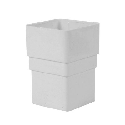 FreeFlow White Square 65mm Downpipe Straight Connector, Rain Water ...