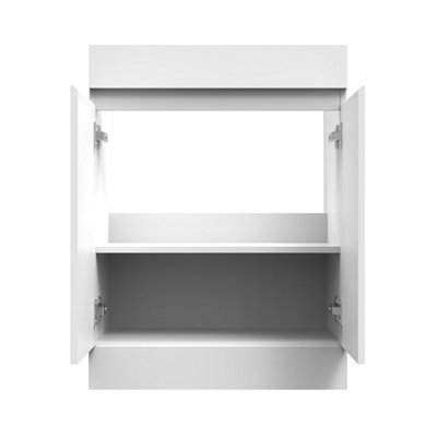 Freestanding Bathroom Vanity Unit Matt White Flat Pack Bathroom ...