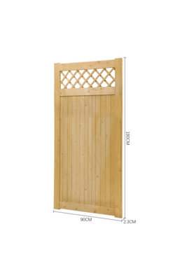 Freestanding Garden Gate Outdoor Entrance Wooden Fence Gate with Latch ...