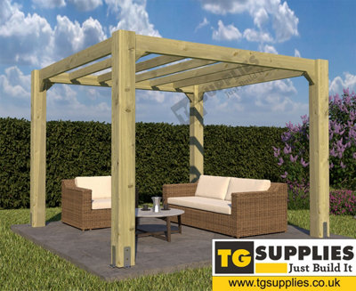 Freestanding Garden Pergola Chunky Joe - Complete Self-Assembly Pergola ...
