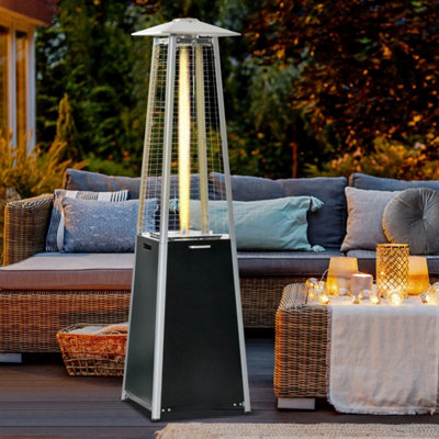 Buy Freestanding Outdoor Pyramid Heater with Wheels | DIY at B&Q