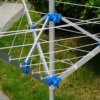 Freestanding Rotary Airer 15M Steel Portable Outdoor Clothes Washing ...