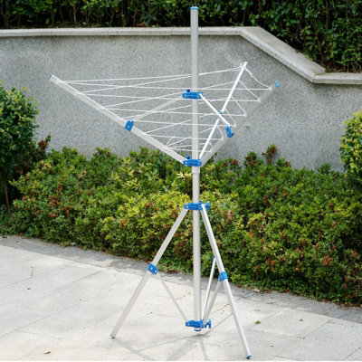 Freestanding Rotary Airer 15M Steel Portable Outdoor Clothes Washing ...