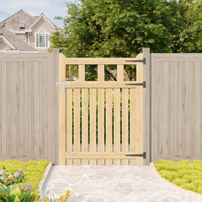 Freestanding Rustic Latch Timber Gate 90cm W x 120cm H