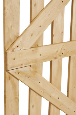 Freestanding Wood Fence Partition for Home Yard, Pine Wood Outdoor Gate ...