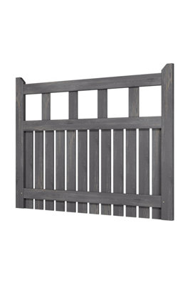 Freestanding Wooden Garden Gate Outdoor Fence Door, 120cm W x 90cm H