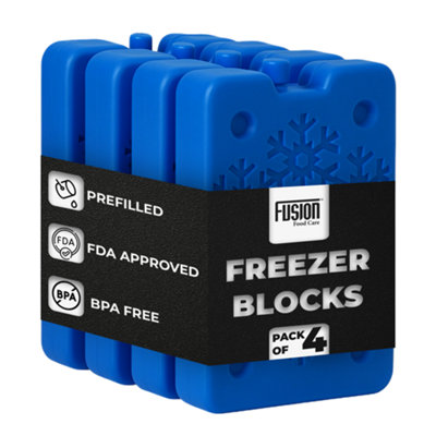 Freezer Blocks for Cooler Bags 4 Pack Prefilled Reusable Ice Packs for ...