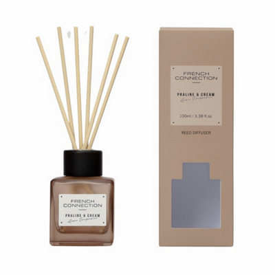 French Connection Praline & Cream Reed Diffuser 100ML Square Design