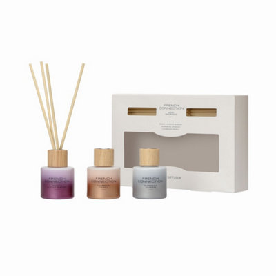 French Connection Trio of Reed Diffuser Gift Set 3x50ML Ombre Design
